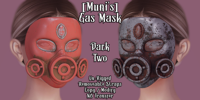 Second Life Marketplace - [ Muni's ] Gas Mask Pack 2